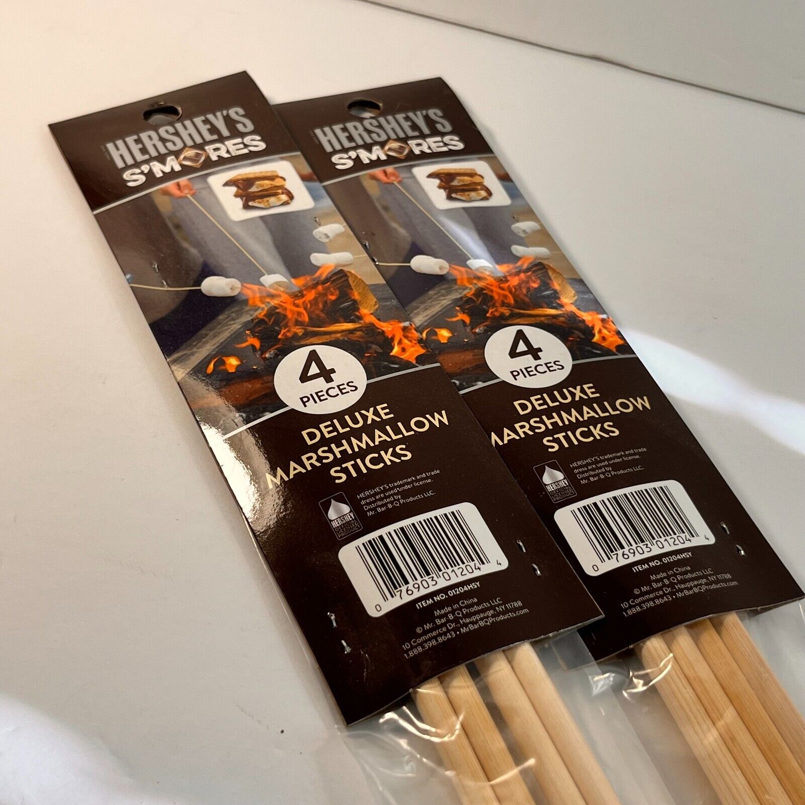 Hershey's Smores Deluxe Marshmallow Sticks 31" Set of 8 Sticks Dowels